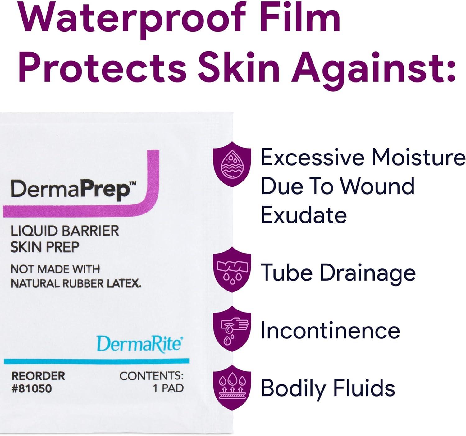 DermaPrep Skin Prep Pads - 100 Pack | Shields Skin from Fluids ...