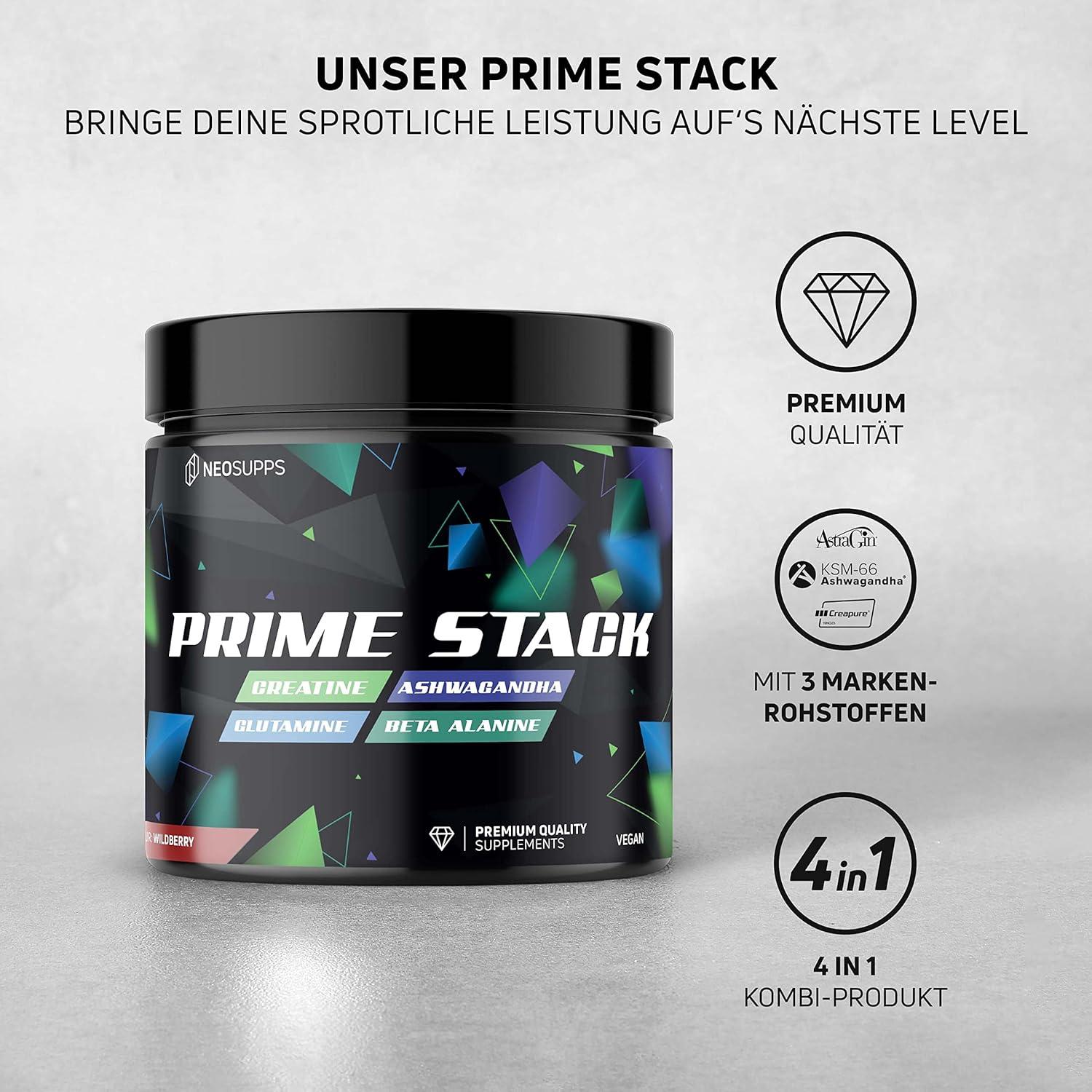 Neosupps Prime Stack - Wildberry 450g | Enhance Muscle Strength ...
