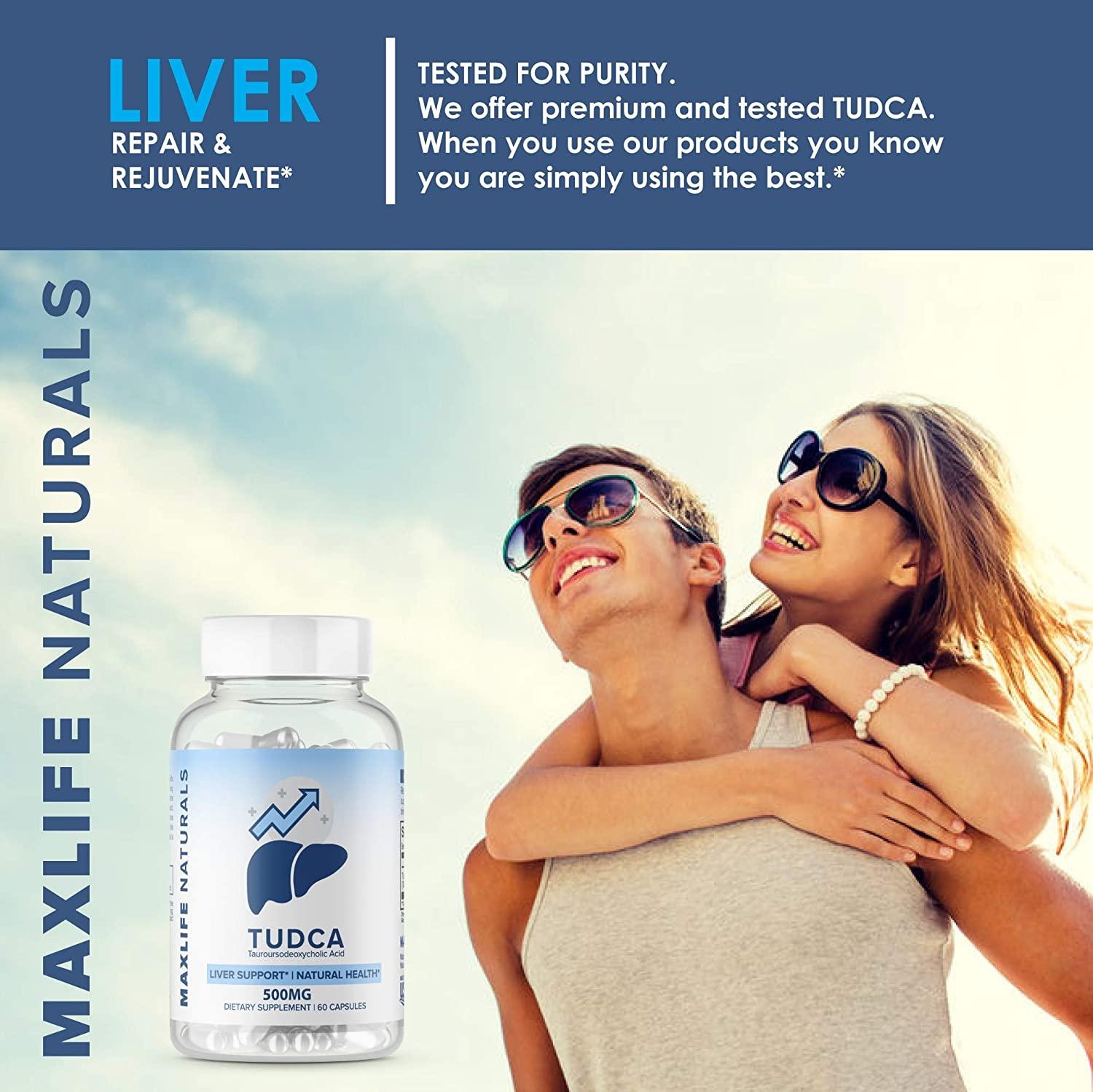 Tudca Liver Support Supplement - 500mg, 60 Servings - Aid Liver Detox ...