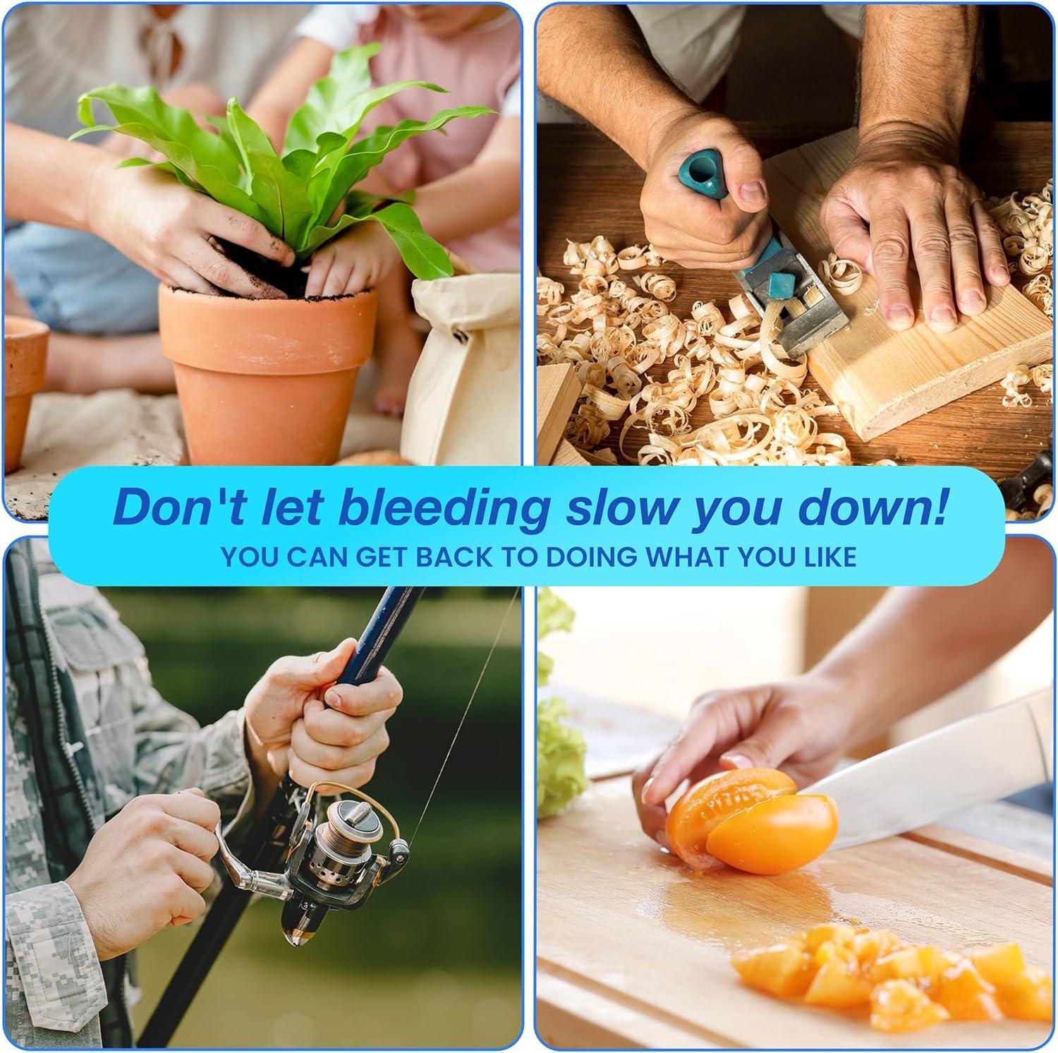 Lite Stop Bleeding Bandage - Calcium Alginate Wound Dressing (2-inch ...