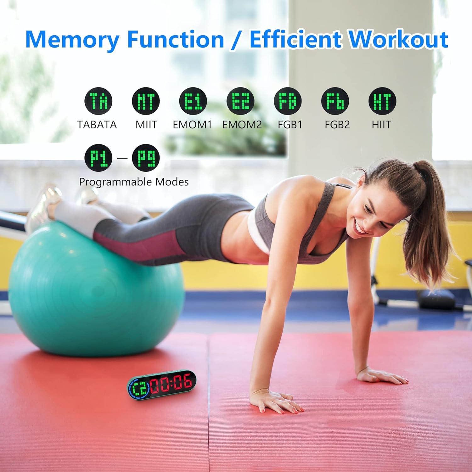 Portable Digital Gym Timer For Home Workouts Interval Countdown