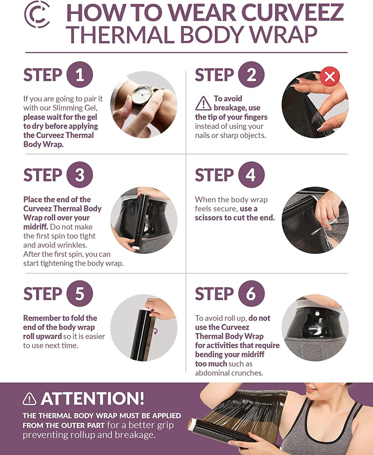 CURVEEZ Contouring Osmotic Plastic Body Wrap - Sweat Enhancer Stomach Wrap | Buy Now with ...