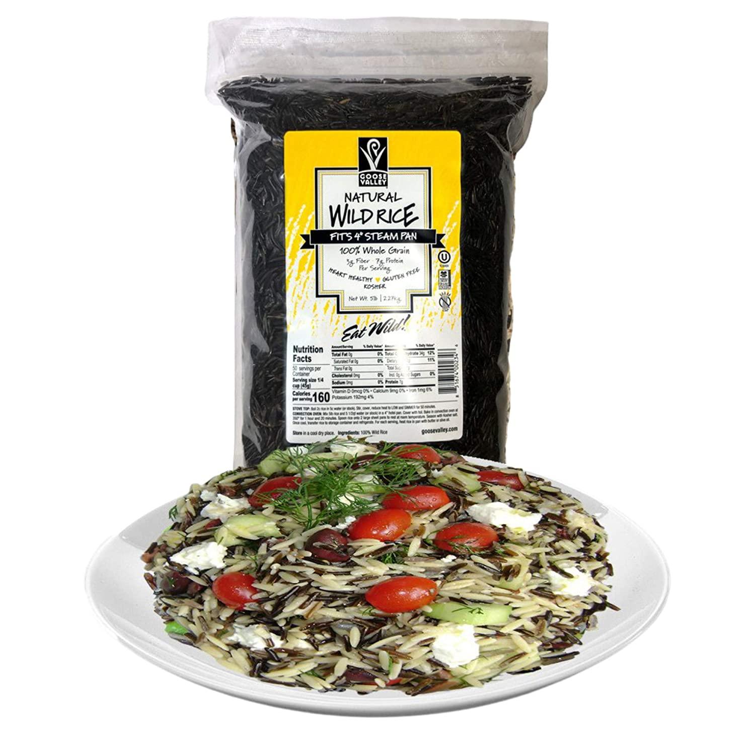 Goose Valley Natural Wild Rice - Family Reserve 5 lbs - High Fiber and ...
