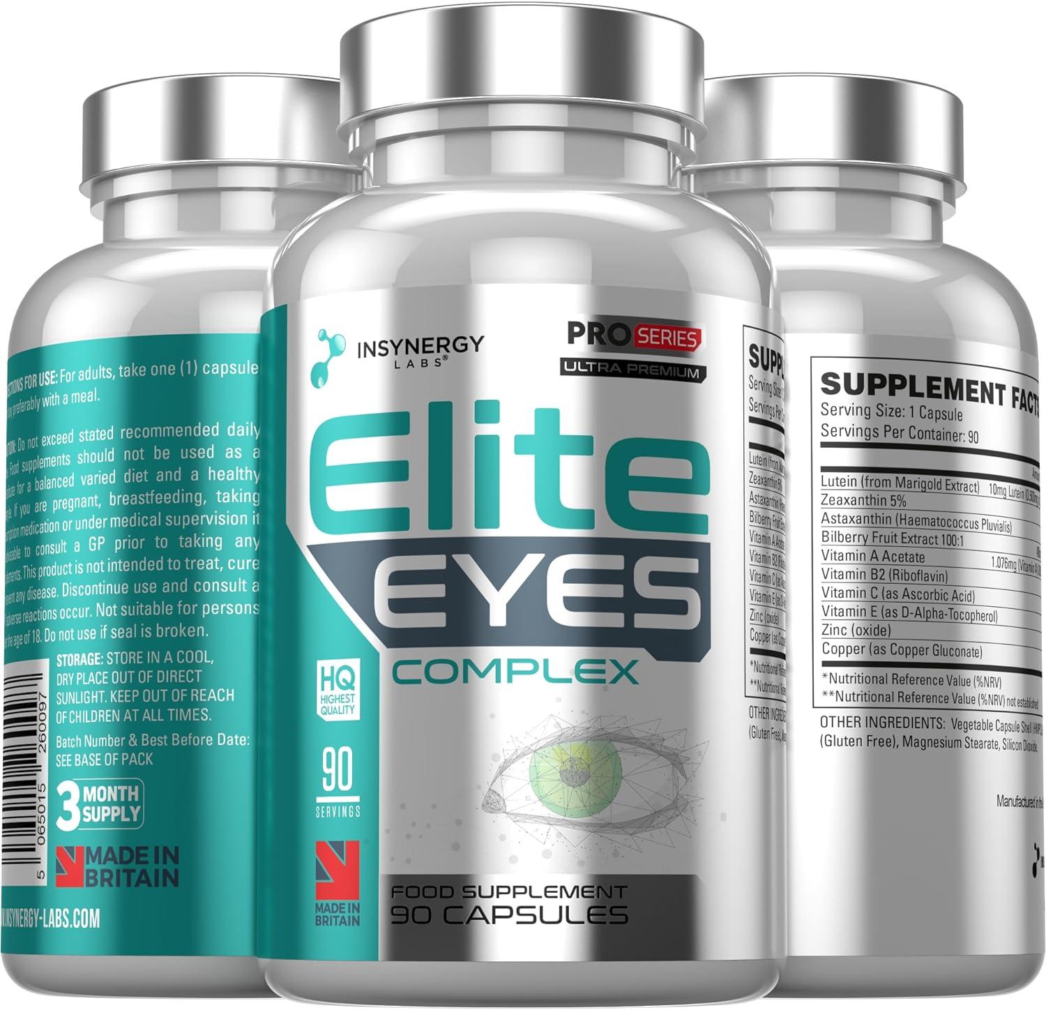 Ultra Premium Eye Vitamins Complex Elite Eyes - 3X Strength for ...