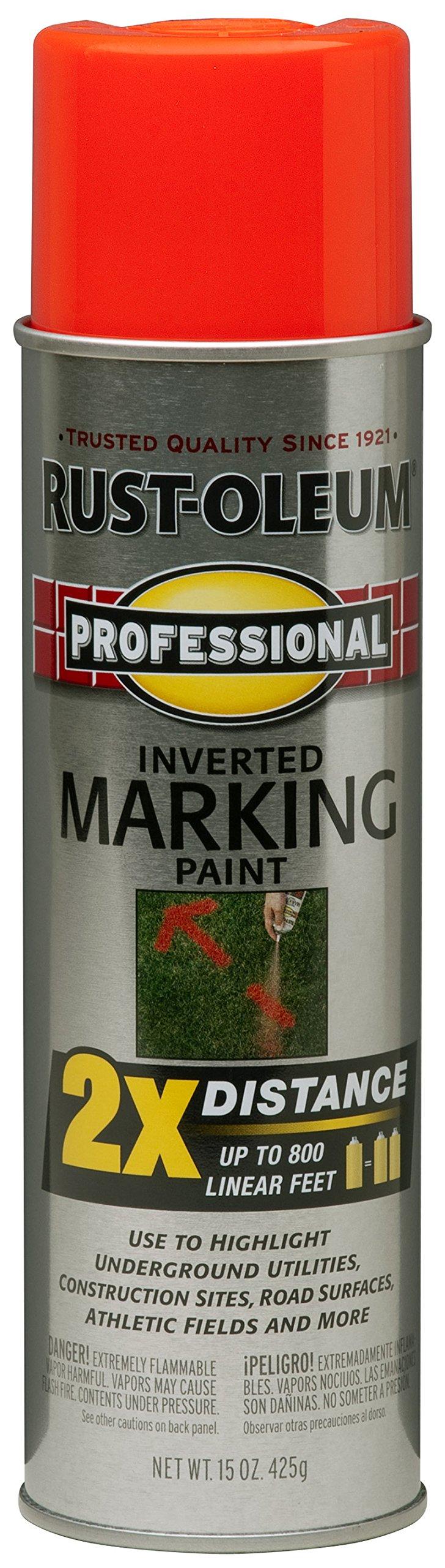 Rust-Oleum 266590 Professional 2X Distance Inverted Marking Spray Paint ...