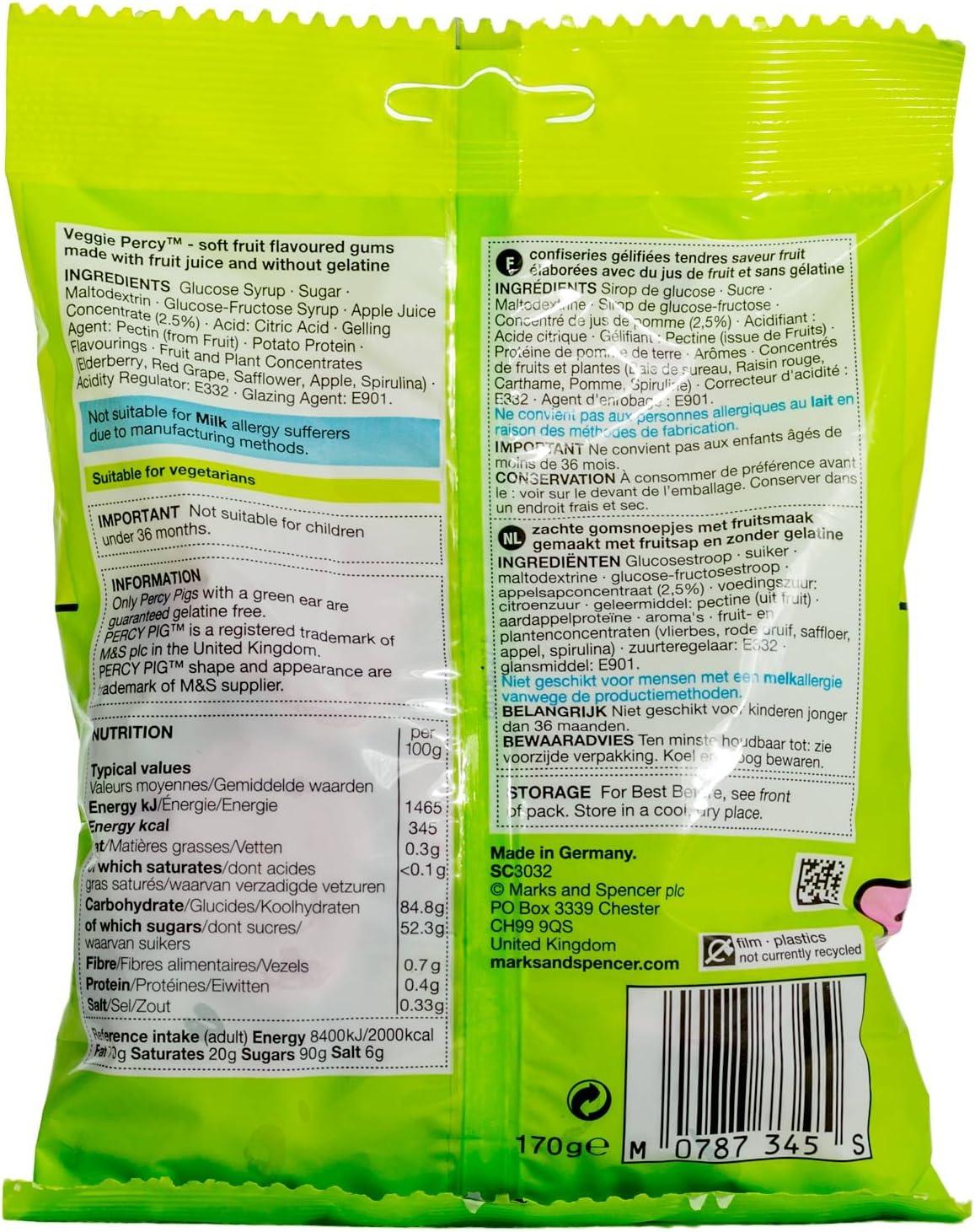 Marks & Spencer | Percy Pigs - Veggie Percy | 4 x 170g Bag | Buy Now ...