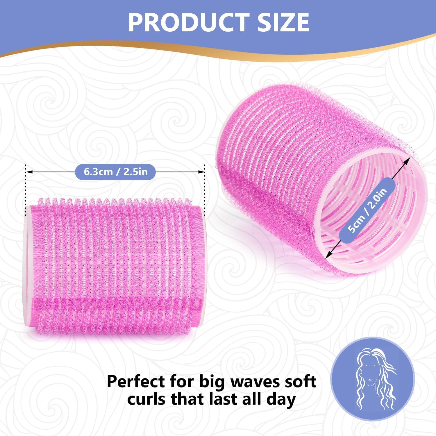 Hair Rollers Set (18Pcs) - 8 Self Grip Rollers for Long & Short Hair ...