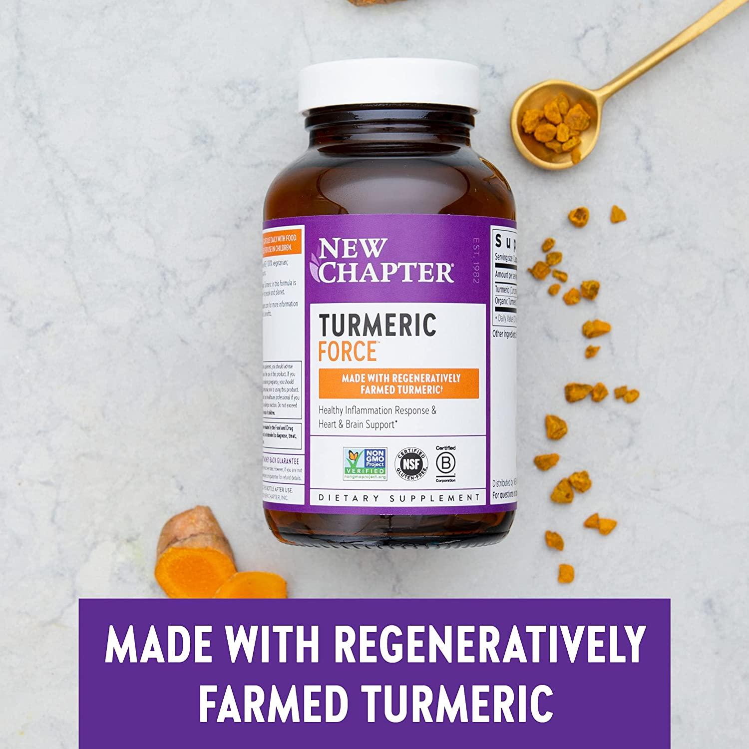 New Chapter Turmeric Curcumin Supplement - 60 Capsules | Natural Anti ...