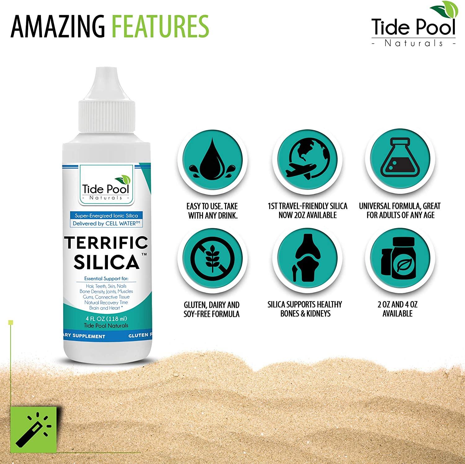 Gluten-Free Tide Pool Naturals Silica Supplements & Trace Mineral Drops ...