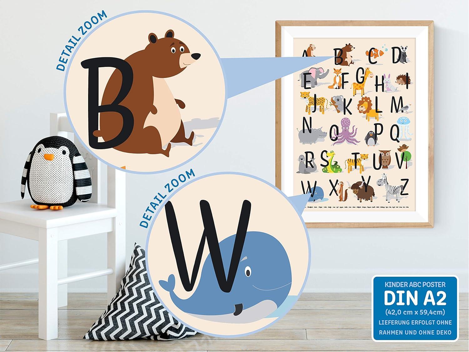 Kizii ABC Poster A2 - Alphabet Learning Posters for Kids | German ...