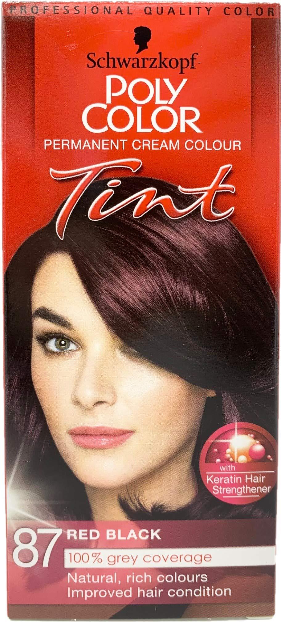 Schwarzkopf Poly Color Permanent 87 Red Black Red - 3 Piece Set | Buy ...