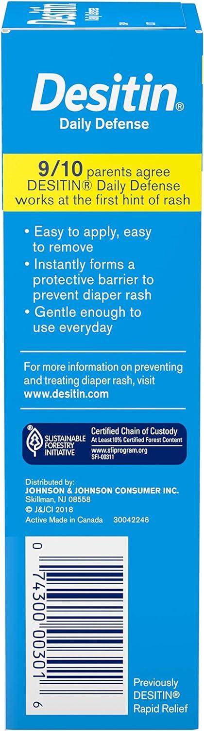 Desitin Daily Defense Baby Diaper Rash Cream - 13% Zinc Oxide Barrier ...