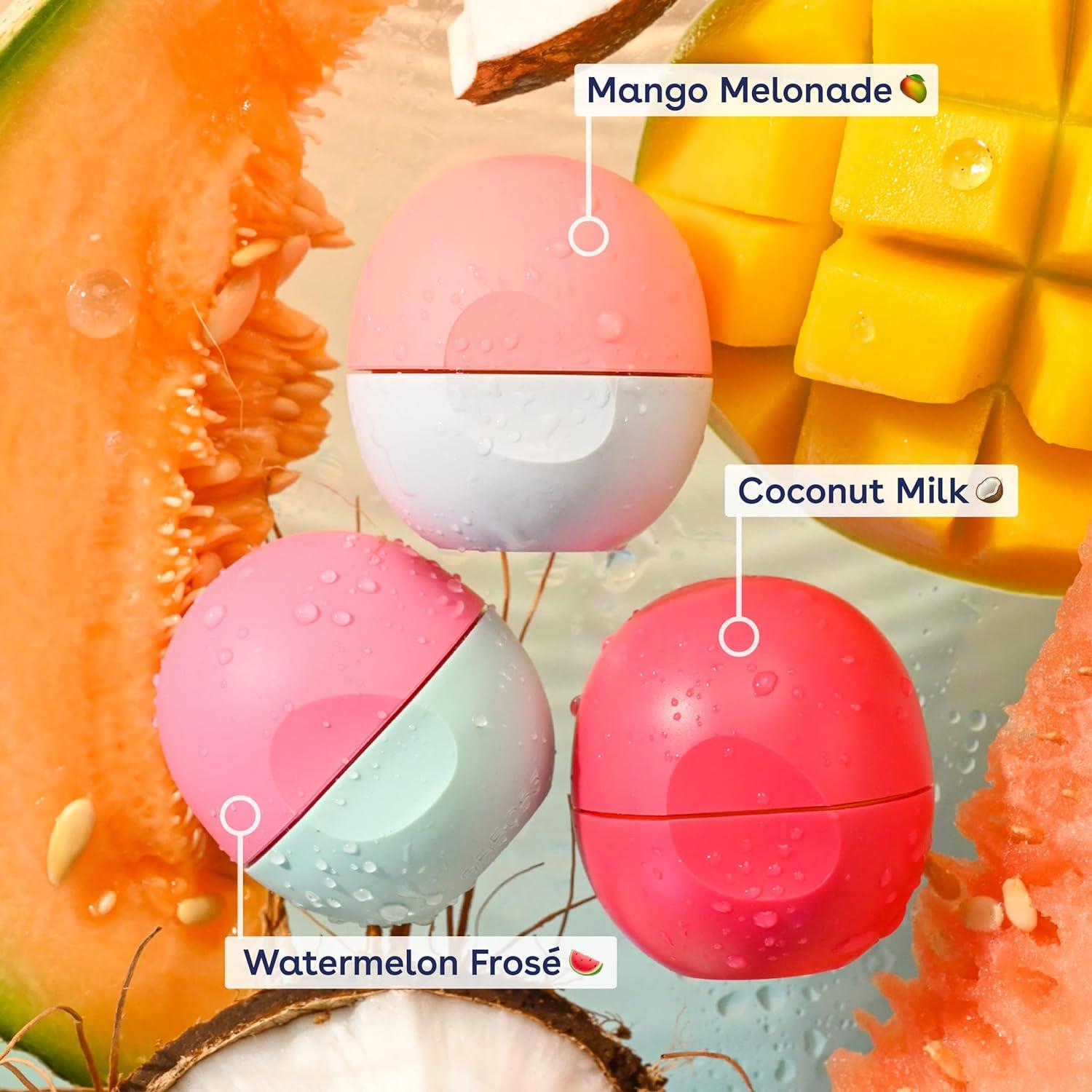 eos Juicy Vibes Lip Balm Variety Pack - Watermelon, Mango, Coconut - 0. ...