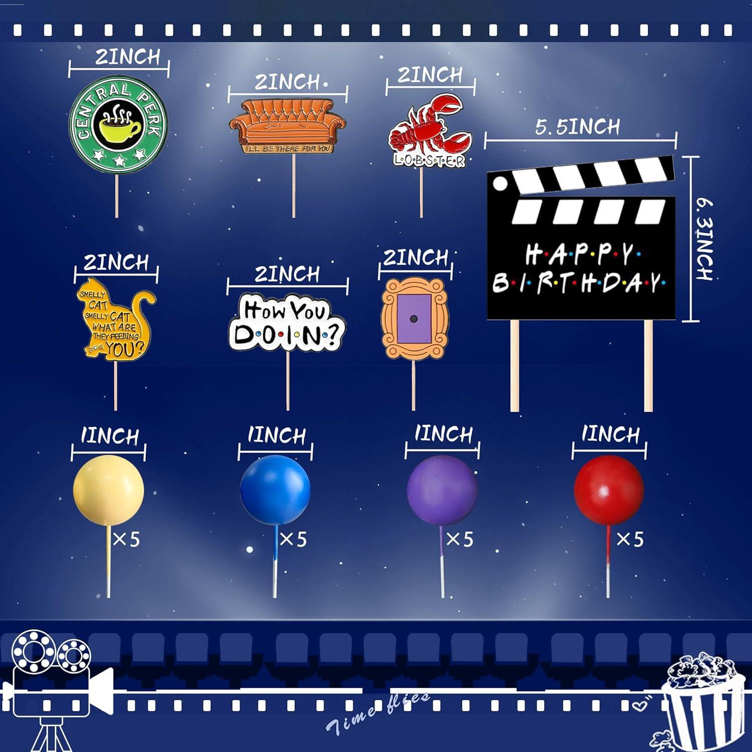 LaVenty 27 PCS Friends Cake Topper Lobster Friends Cake Toppers Friends ...