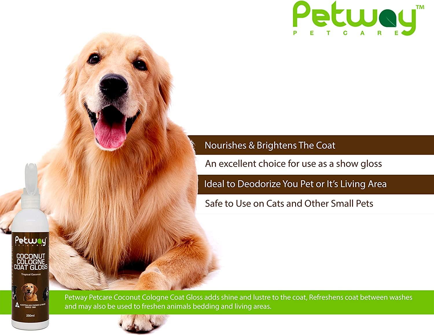 Petway Petcare Coconut Cologne Coat Gloss for Dogs and Puppies, Natural ...