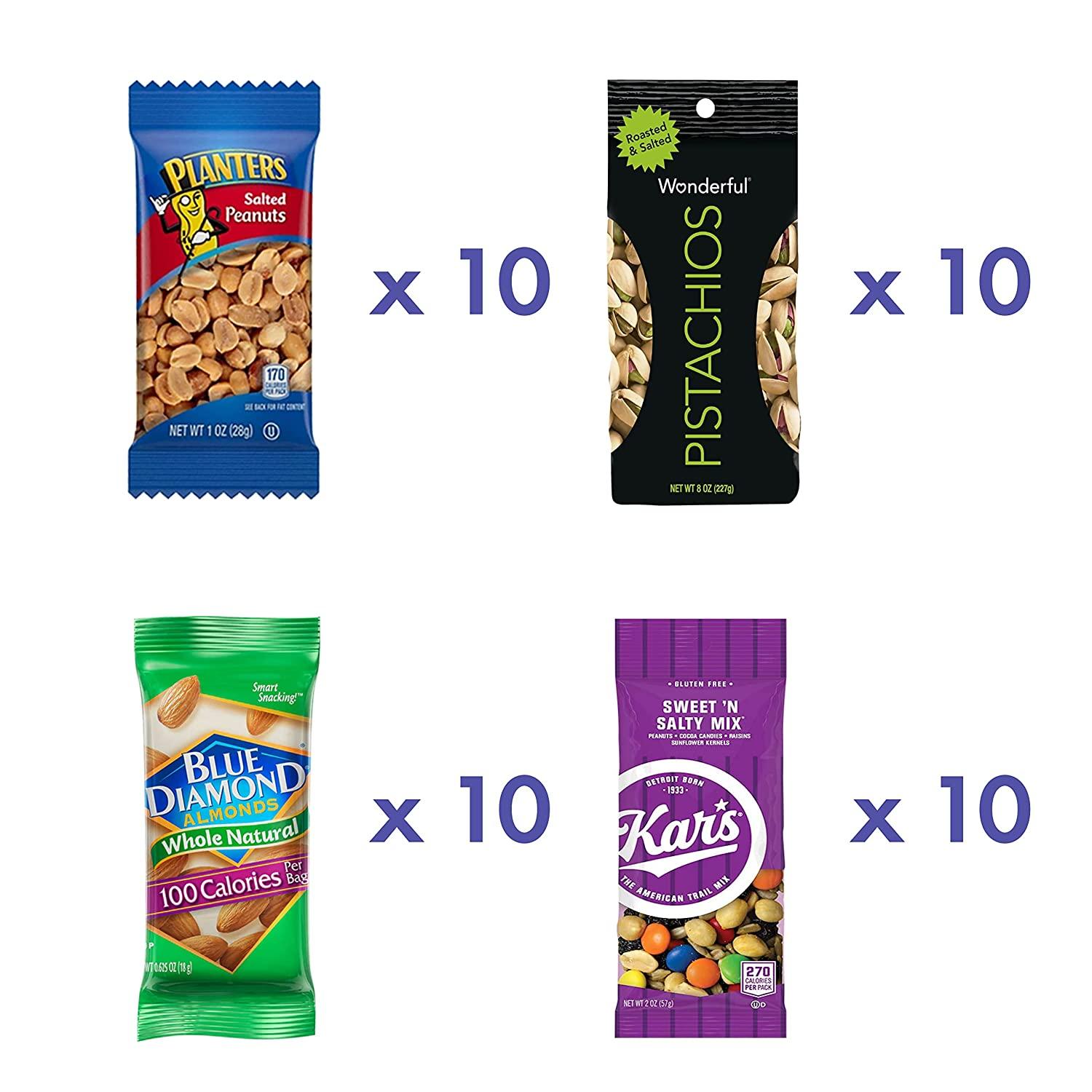 Healthy Snacks Care Package Snack Box Grab And Go Variety Pack (40 ...