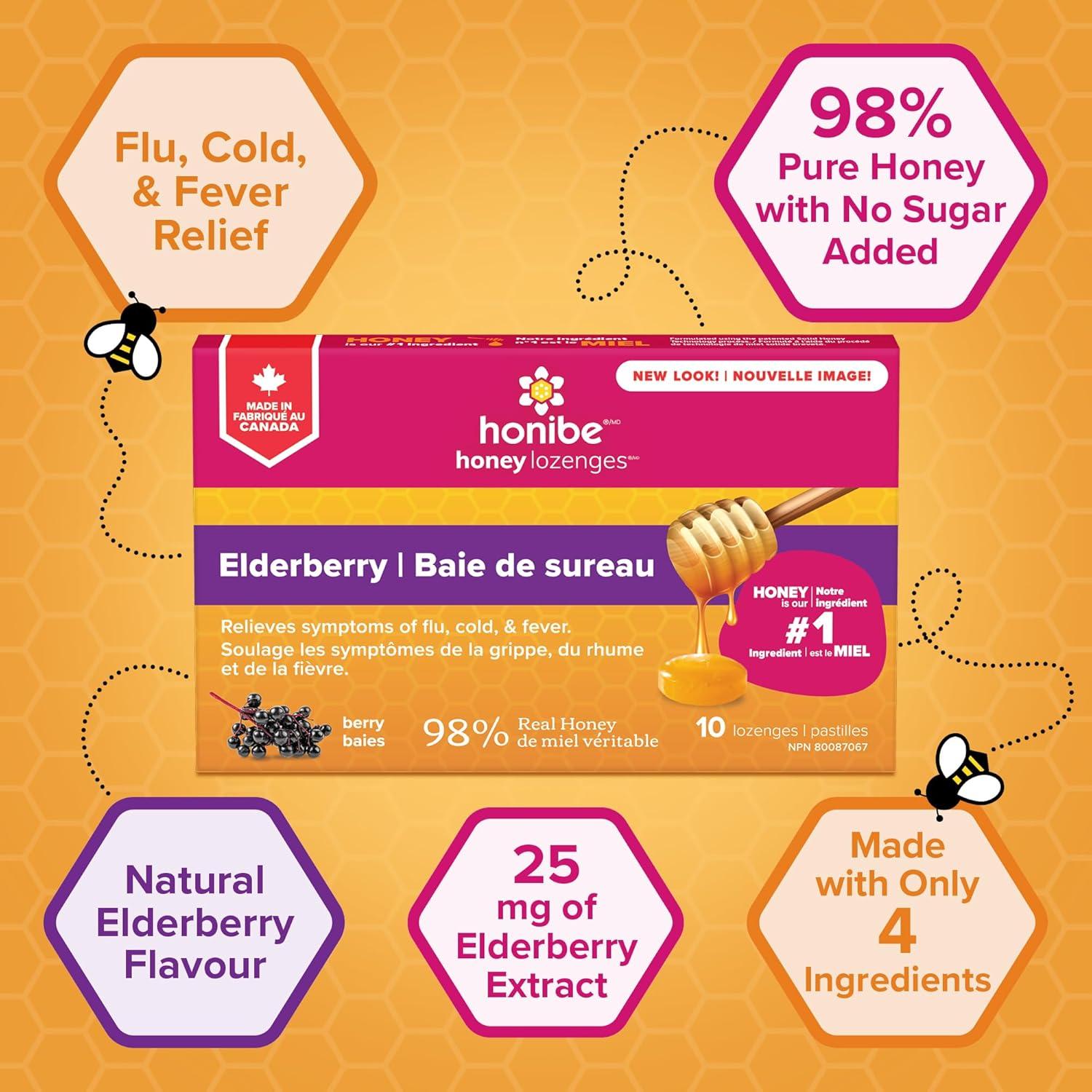 Honibe 100% Pure Honey Lozenges | Made in Canada | Mucus and Cough ...