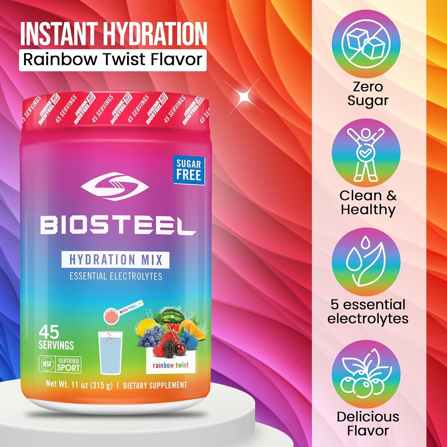 Buy BioSteel Sugar Free Electrolytes Powder Mix - 45 Servings Rainbow ...