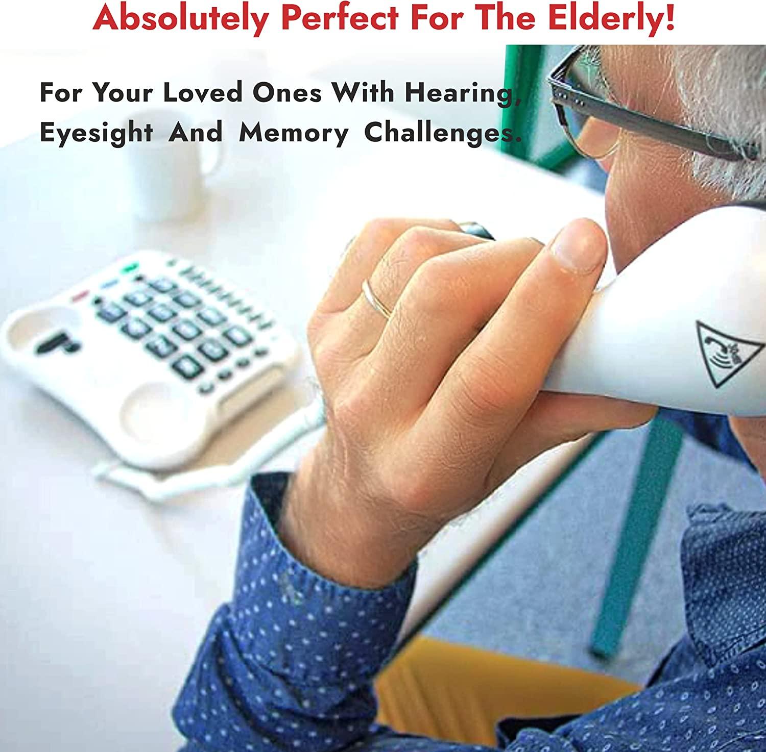 Geemarc CL100 Big Button Phone for Seniors | 30 dB Amplified Corded ...