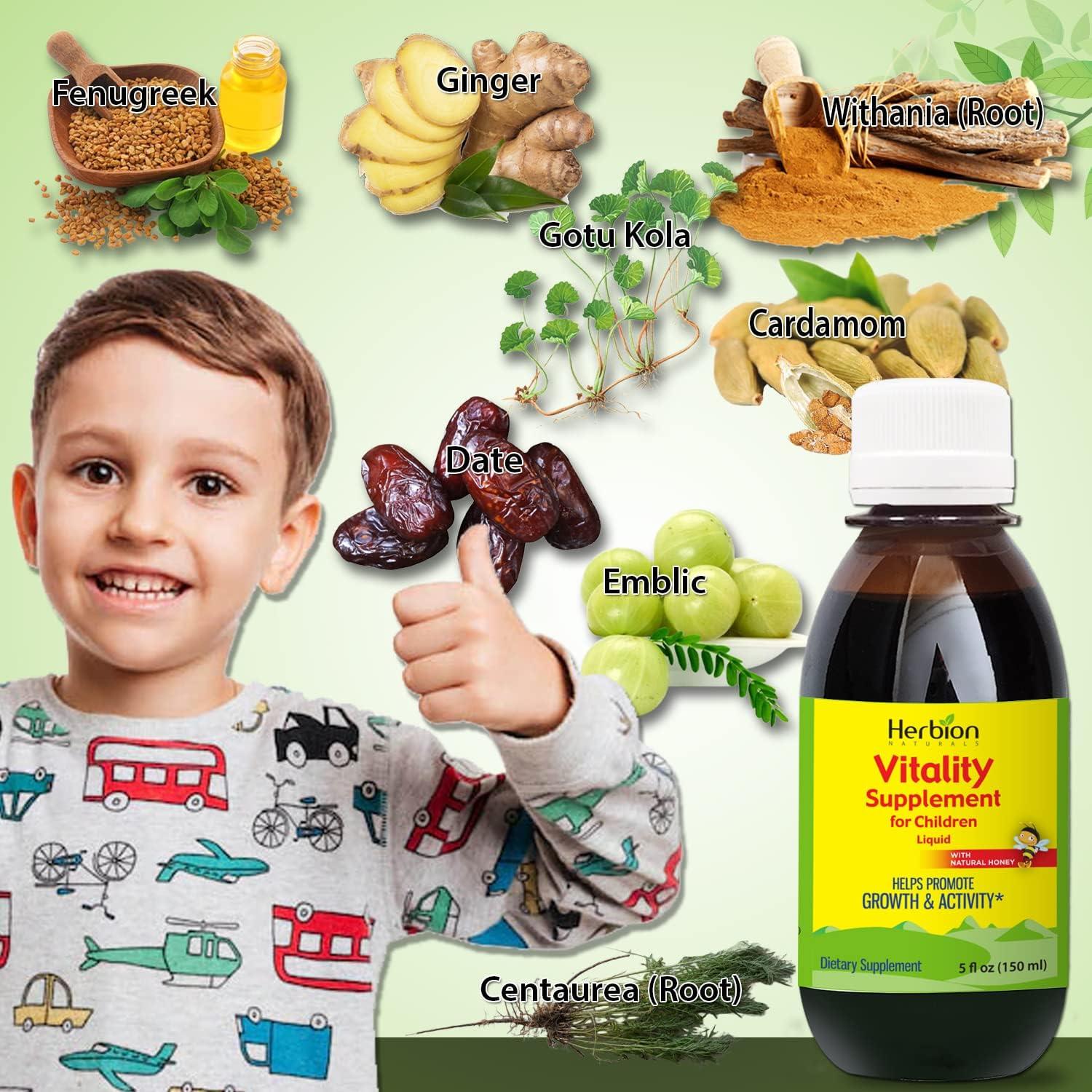 Herbion Naturals Vitality Supplement Syrup for Children - Growth ...