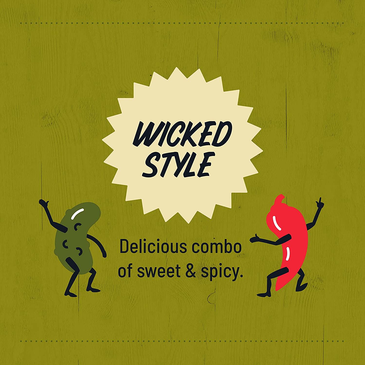 Wickles Pickles Wicked Pickle Chips 6-Pack - Hot & Sweet Spicy Flavor ...