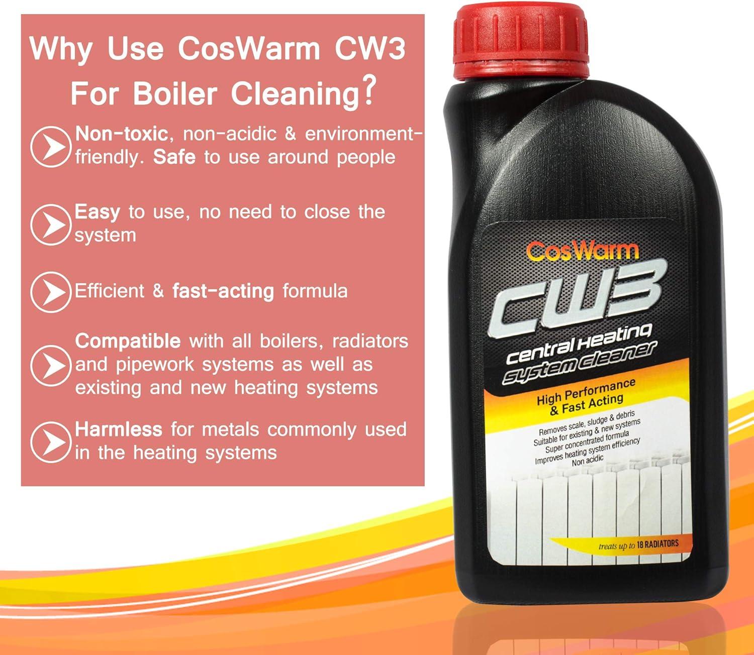 CW3 Central Heating System Cleaner | Cleans & Descale Up to 18 ...