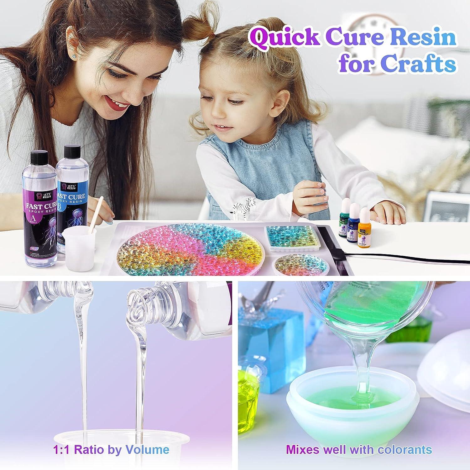 LET'S RESIN Fast Curing Epoxy Kit- 4 Hours Demold Time | 20oz Crystal ...