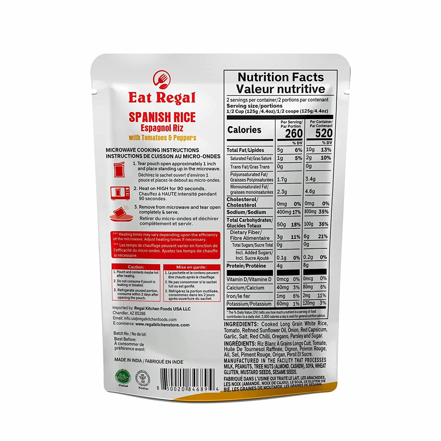 Regal Spanish Style Rice in Tray | Ready to Eat in 90 Seconds ...