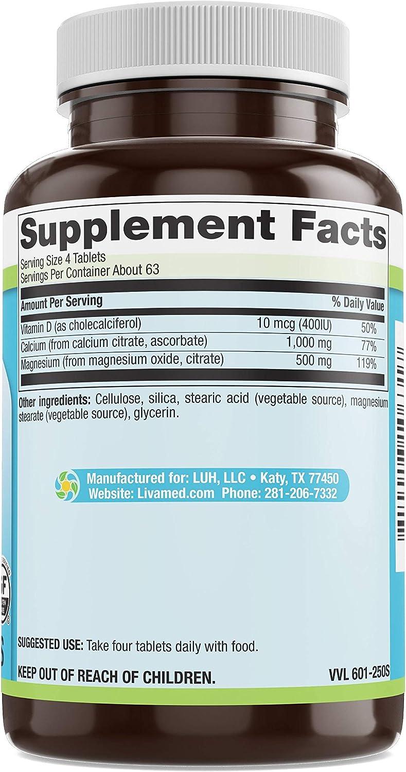 Chewable Cal-Mag Citrate with Vitamin D3 - Bone Strength Supplement ...