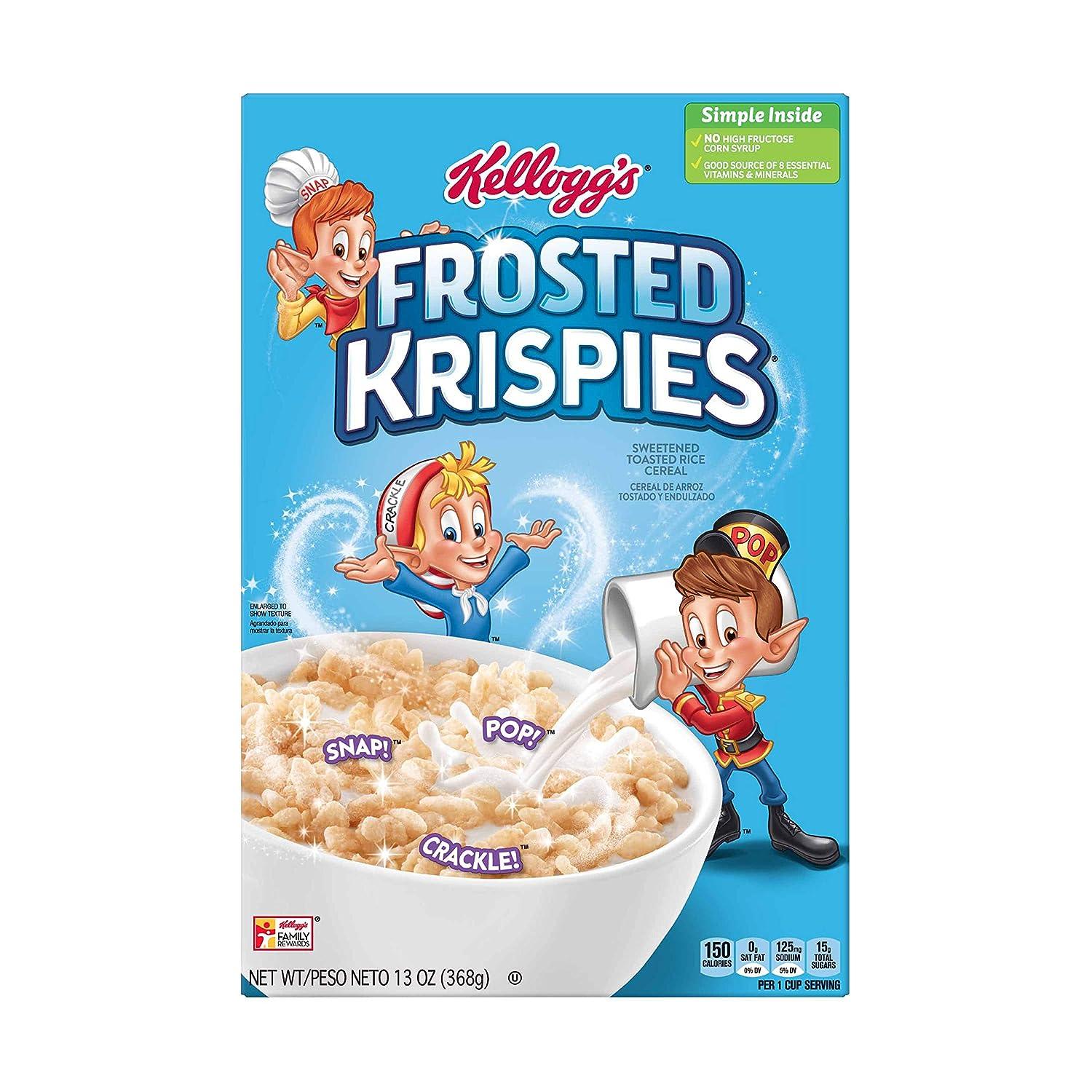 Kellogg's Frosted Krispies Breakfast Cereal Kids Snacks Baking ...