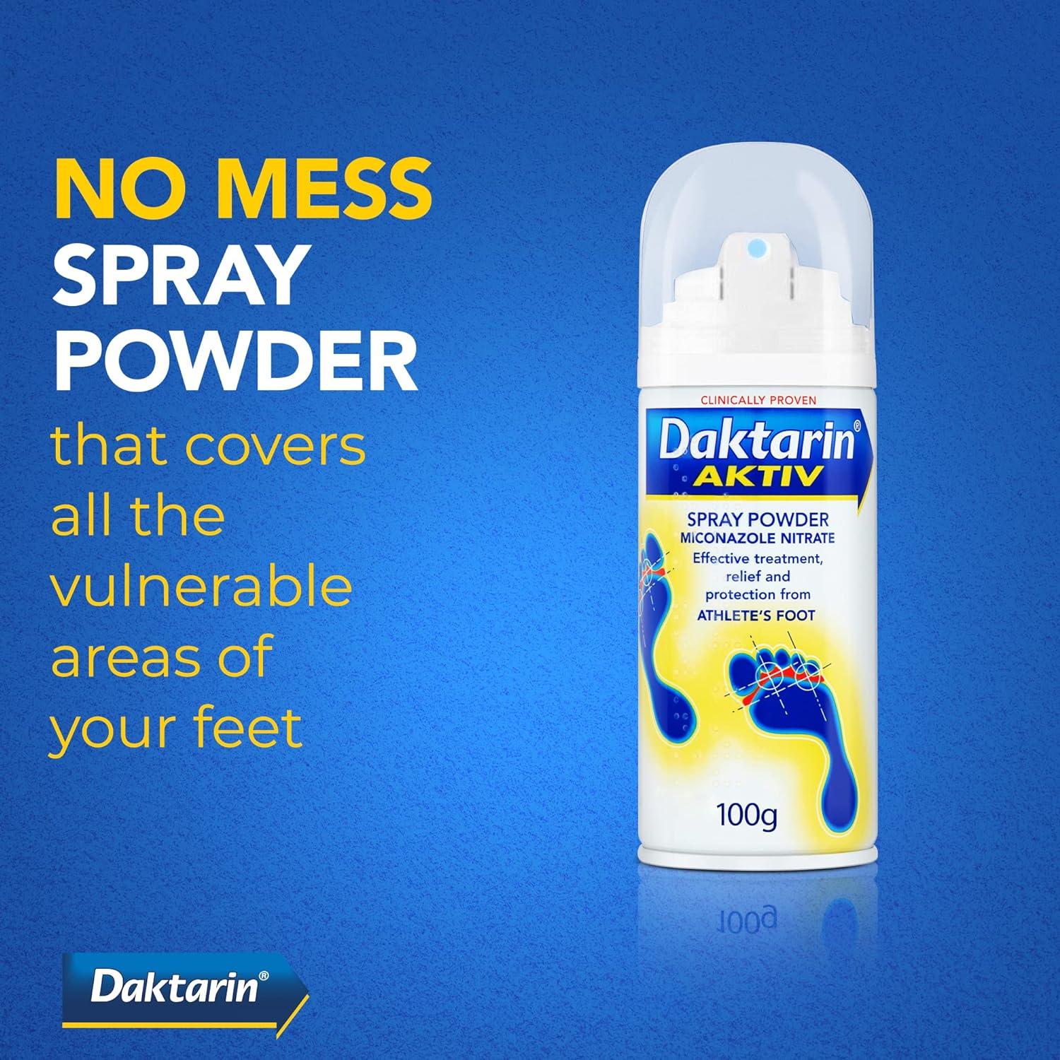 Daktarin Aktiv Spray Powder 100g - Effective Antifungal Treatment