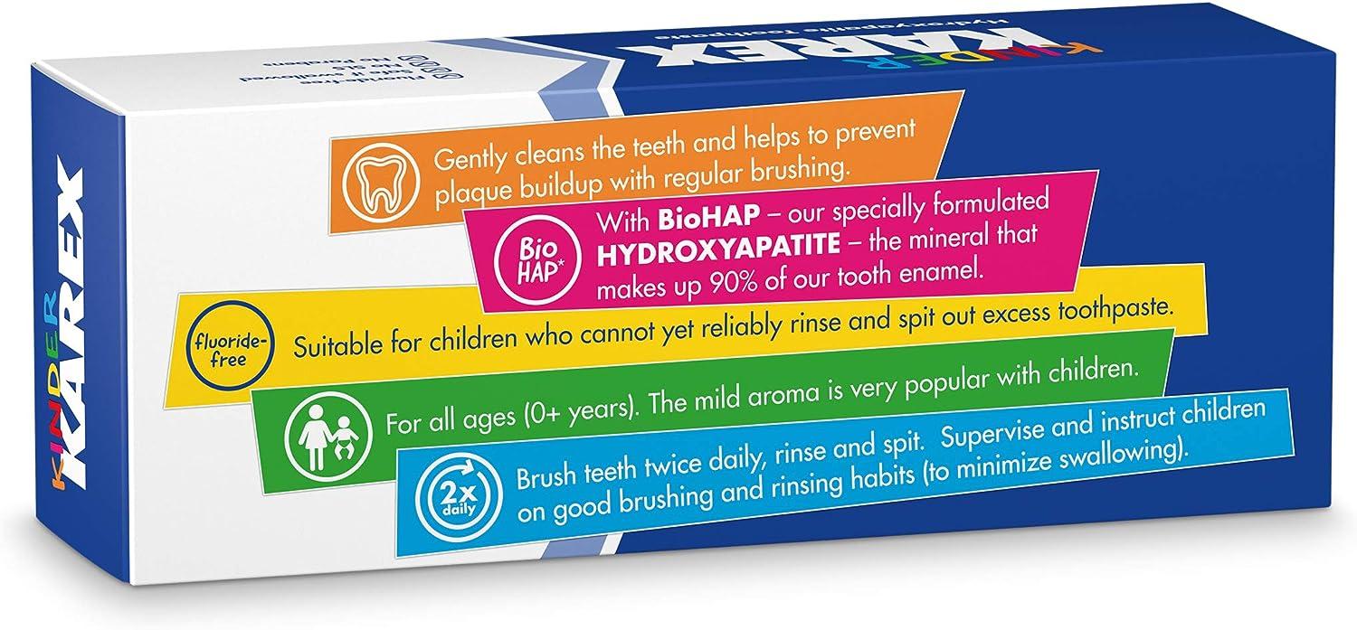 Kinder Karex Hydroxyapatite Toddler Toothpaste 2.3oz | Fluoride-Free ...
