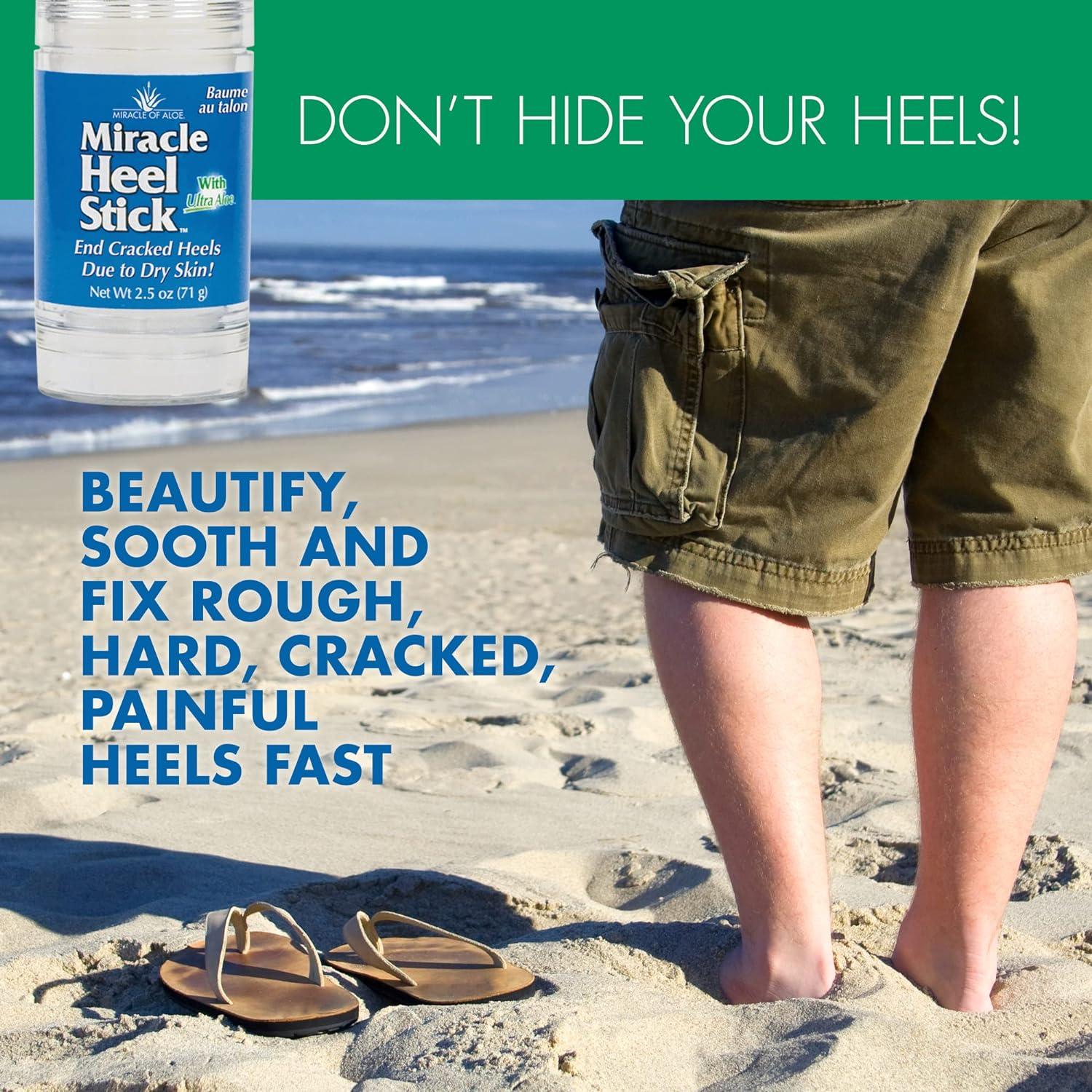 2-Pack Miracle Heel Stick with Pure UltraAloe Aloe Vera Gel - 2.5 oz ...
