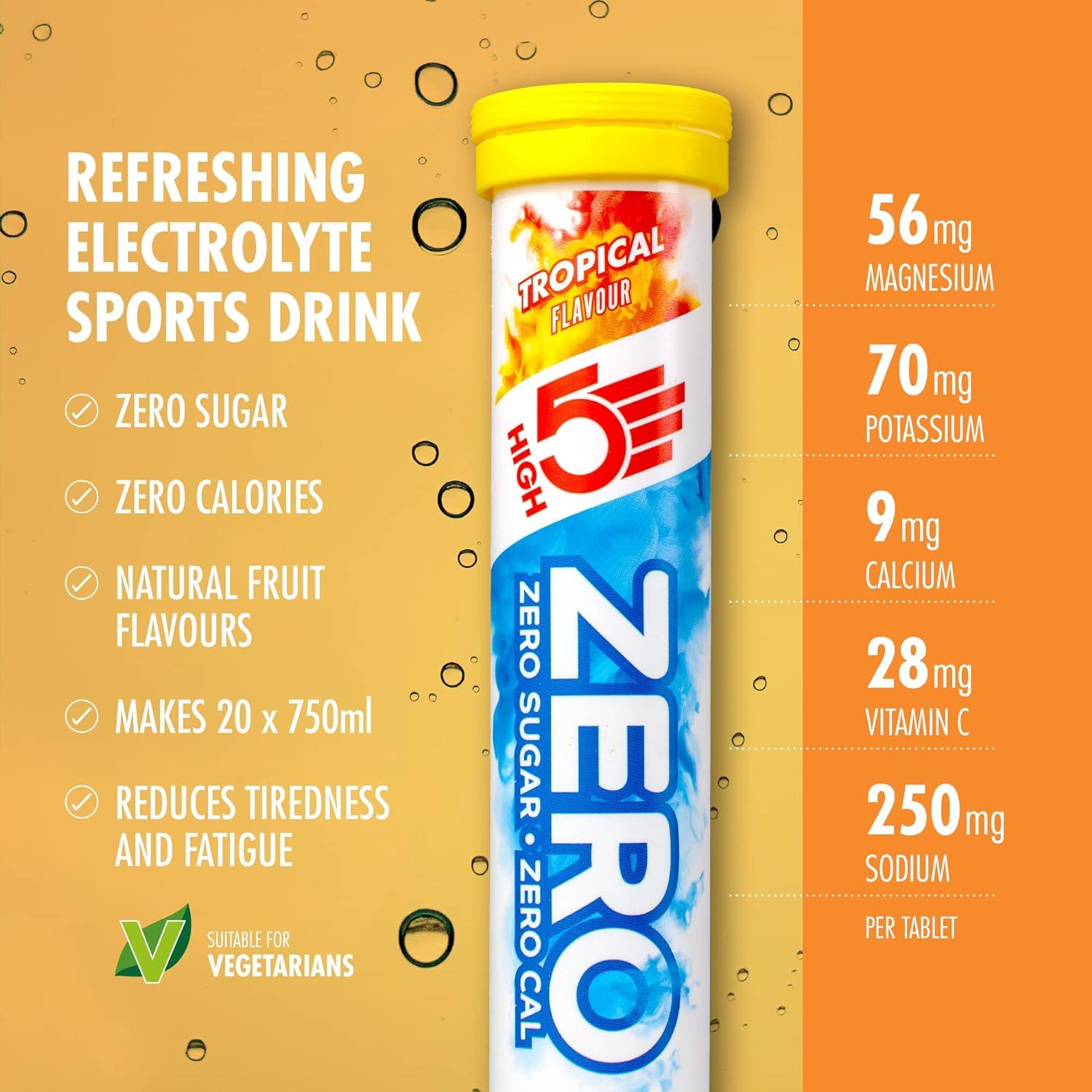 HIGH5 ZERO Electrolyte Hydration Tablets with Vitamin C - Tropical ...