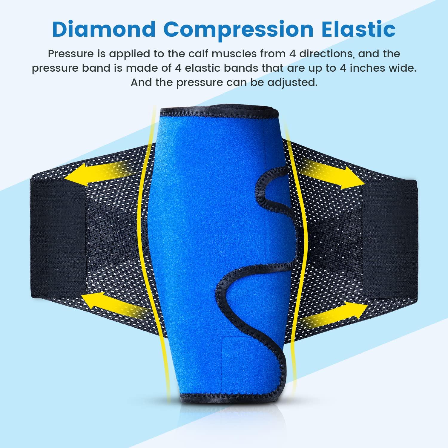 Adjustable Compression Calf Brace for Men & Women | Shin Splint Support ...