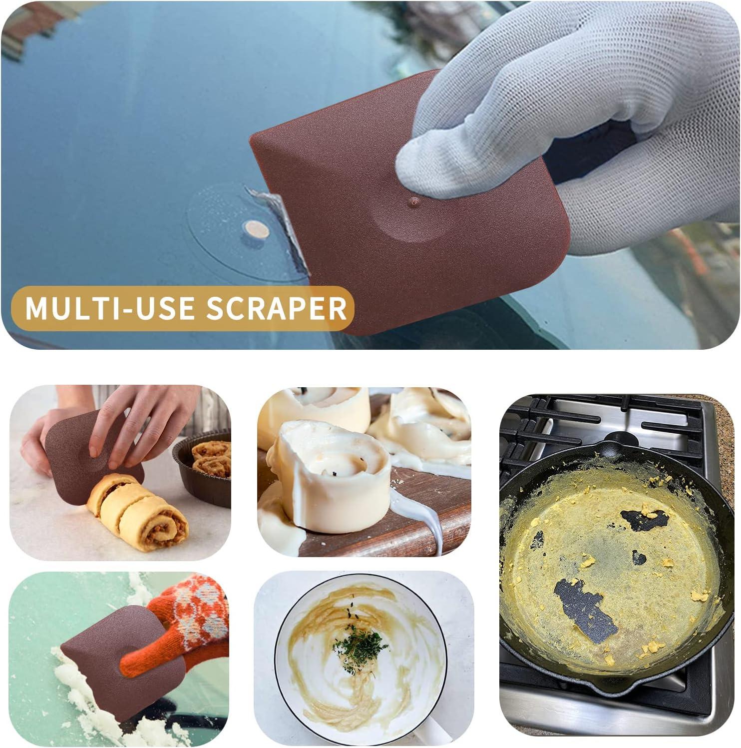 Chainmail Cast Iron Cleaner with Scraper and Ergonomic Handle - 316 ...