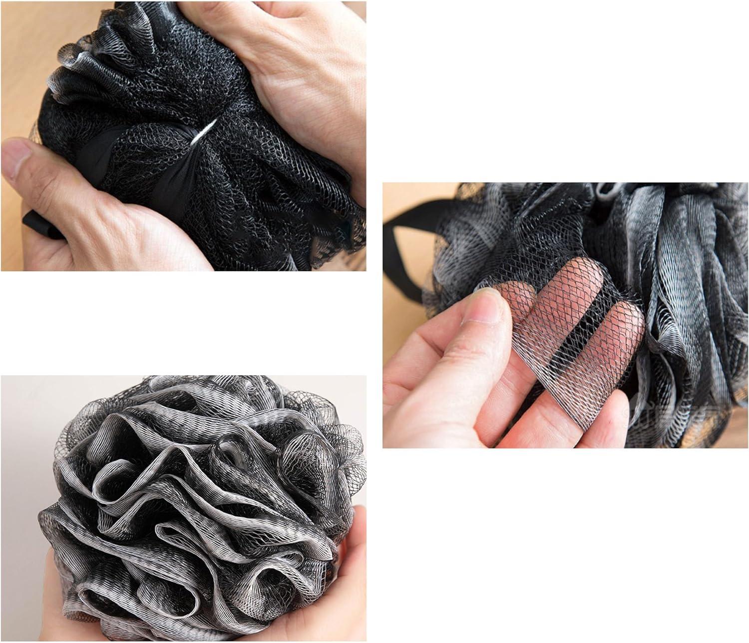 black bath scrunchie