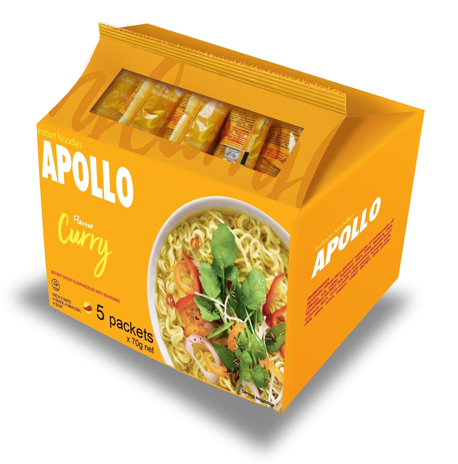Apollo Instant Noodles Curry Flavour 5 x 70g | Buy Now with Express ...