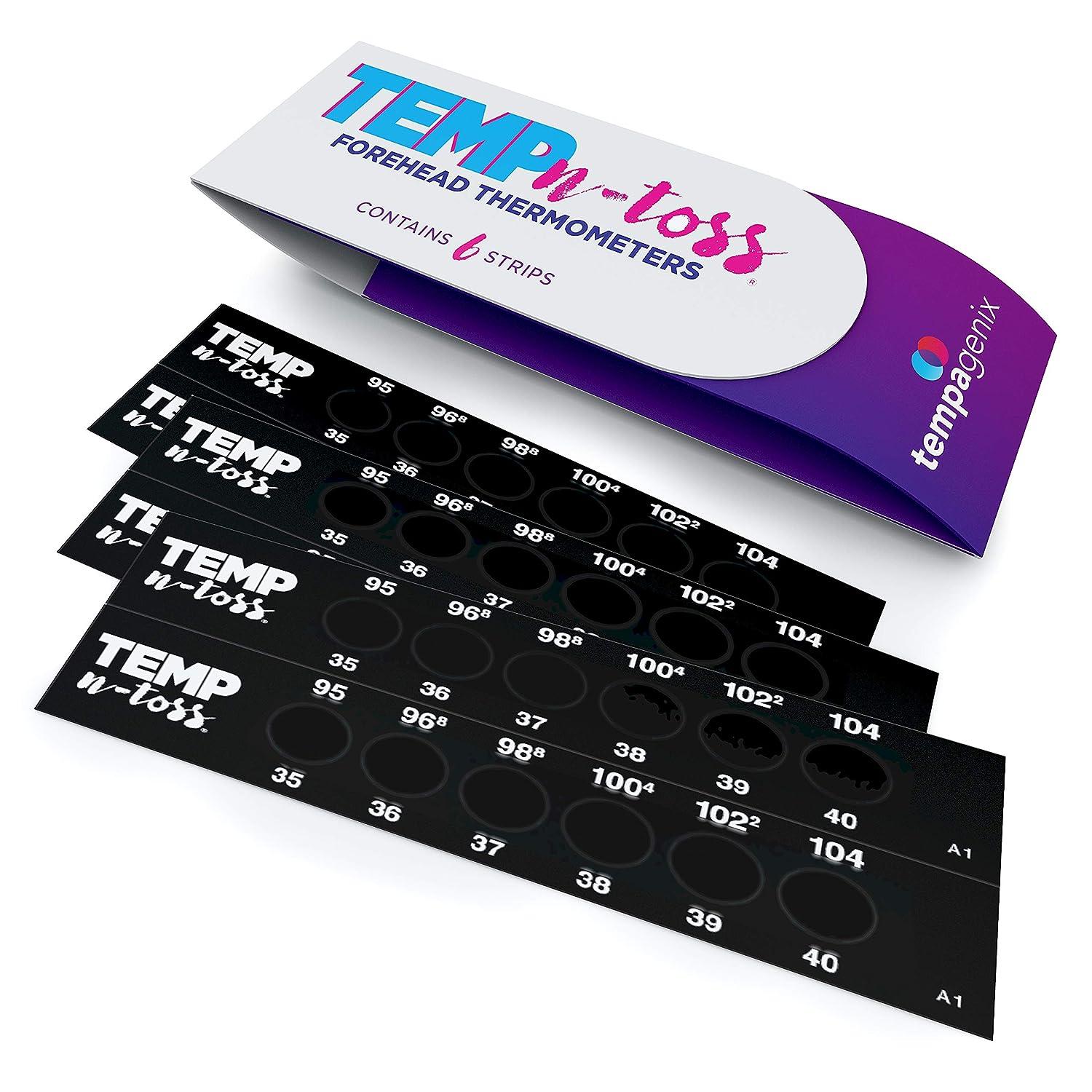 Forehead Thermometer Strips 6 Pack - Temp-N-Toss | Easy-to-Use ...