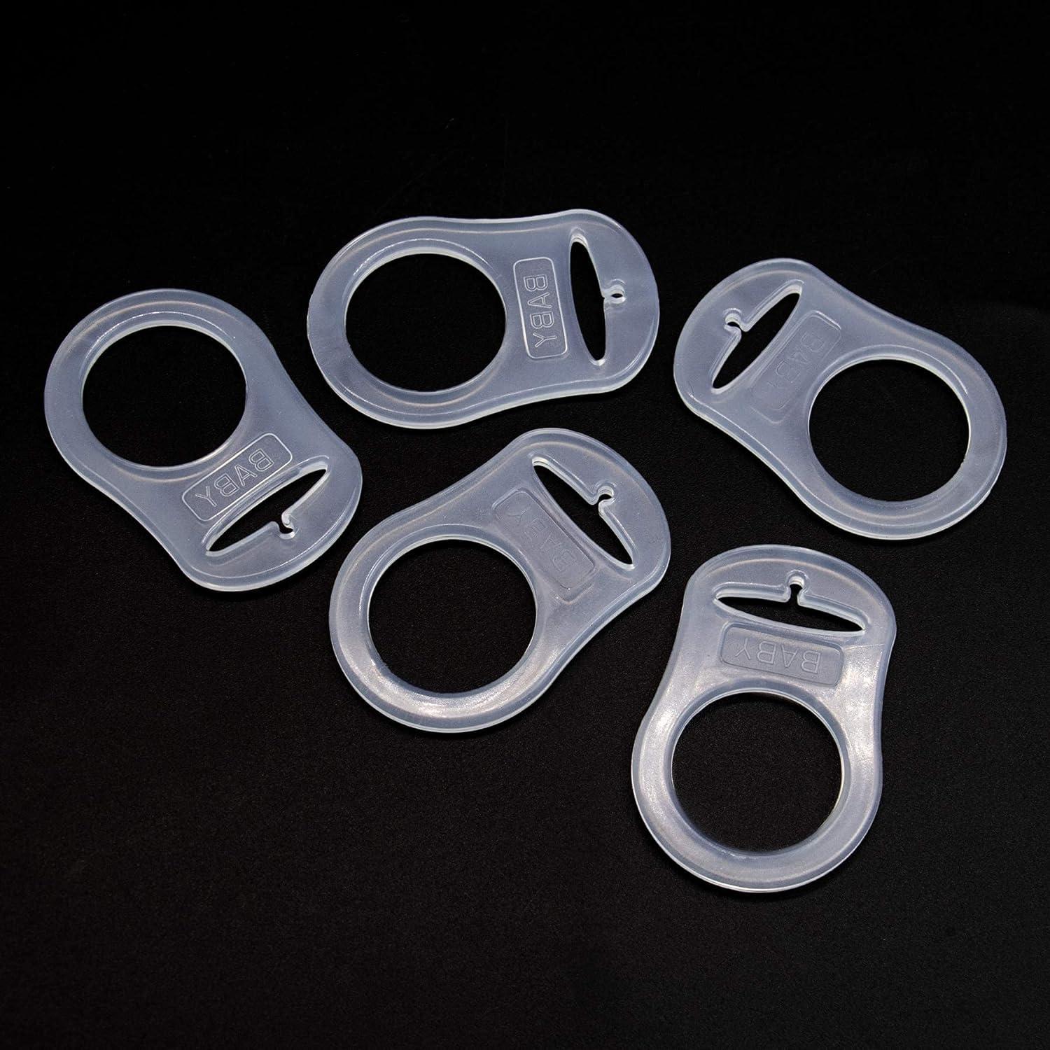 AUEAR 10 Pack Silicone Adapter Rings Holder - Food Grade Transparent ...