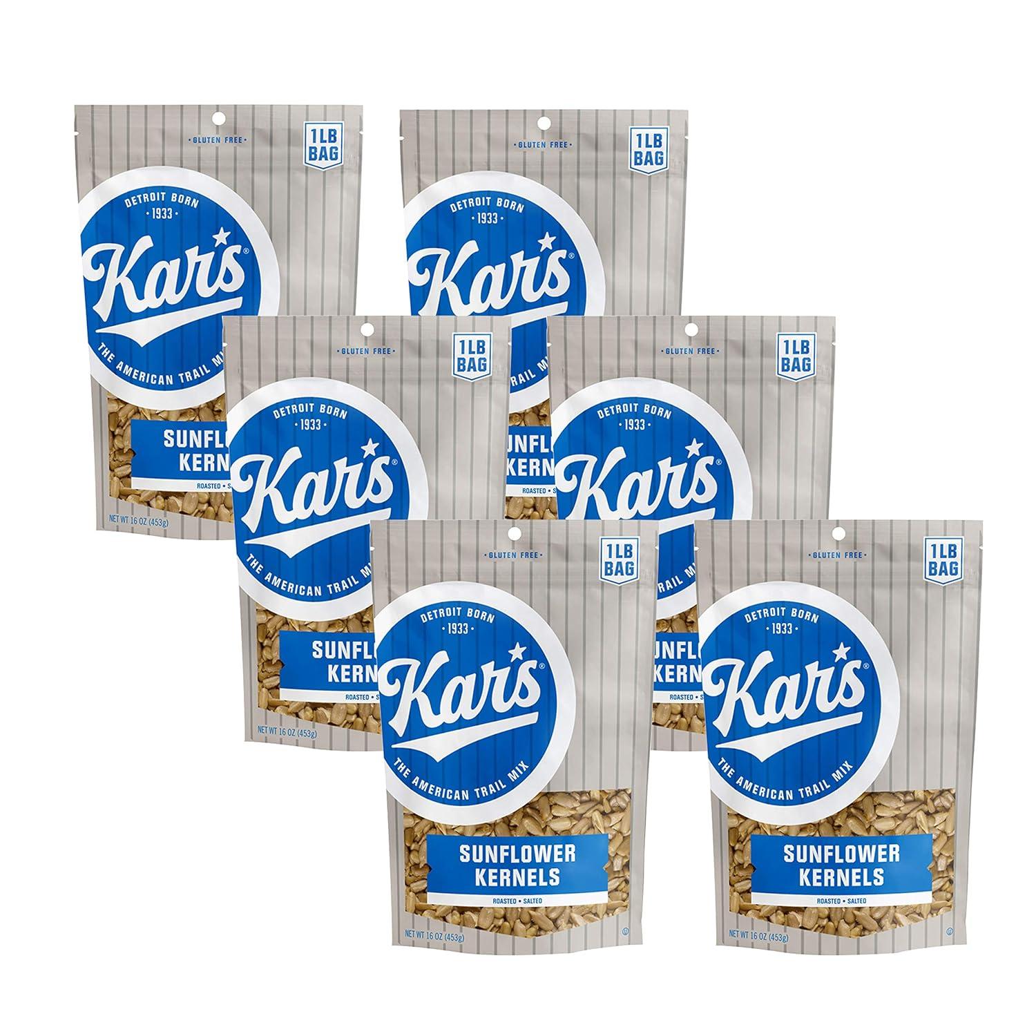 Kar's Nuts Roasted & Lightly Salted Sunflower Kernels Snacks - 6-Pack ...