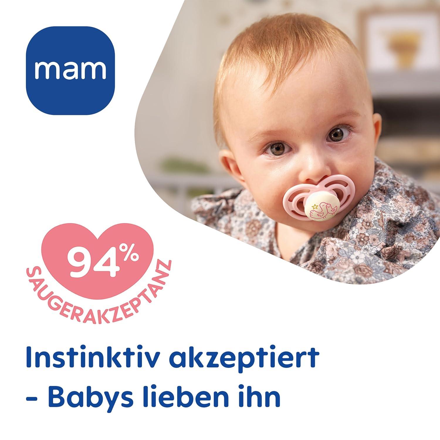 Mam Perfect Schnuller Set of 2 - Eco-Friendly Baby Pacifiers for ...