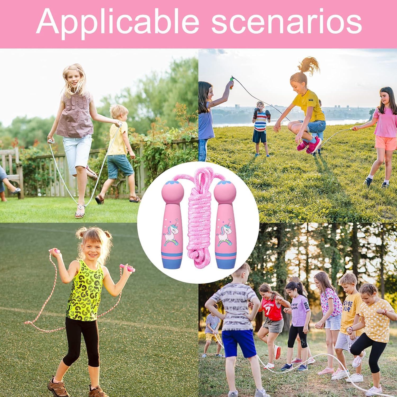 Buy Unicorn Jump Rope for Kids - Adjustable Cotton Rope with Cartoon ...