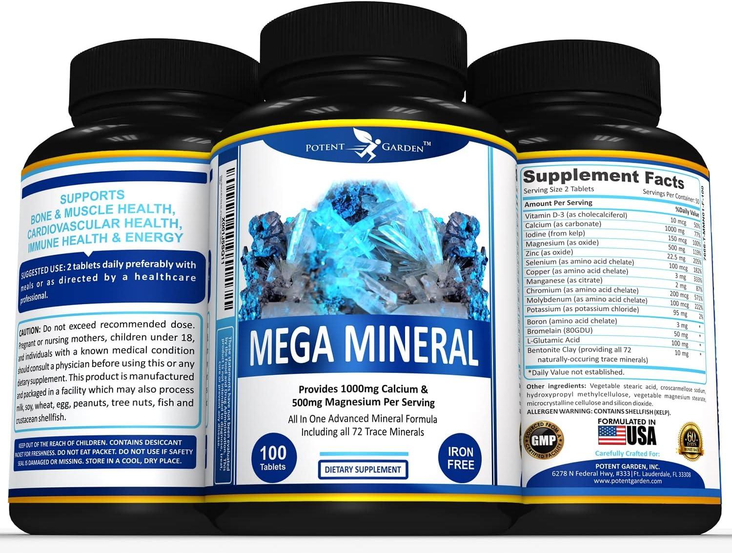 Potent Garden 2-Pack Mega Mineral Supplement Complete Mineral Complex with Calcium Magnesium ...