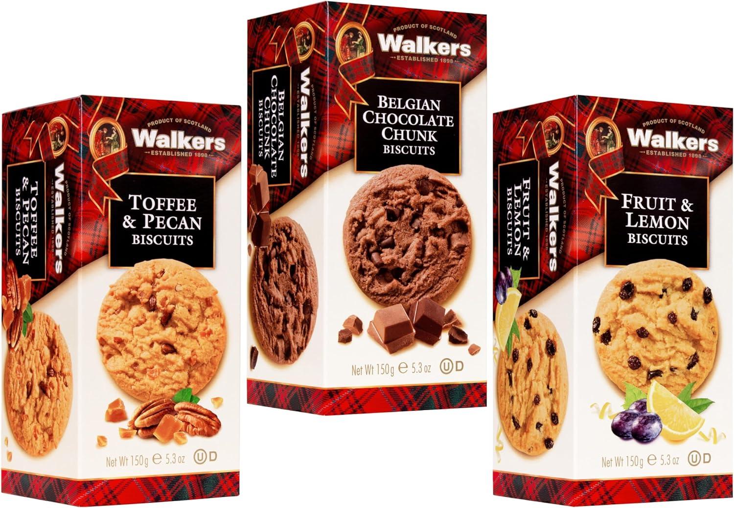 Walkers Shortbread Cookies Selection - Belgian Chocolate Chunk Toffee ...