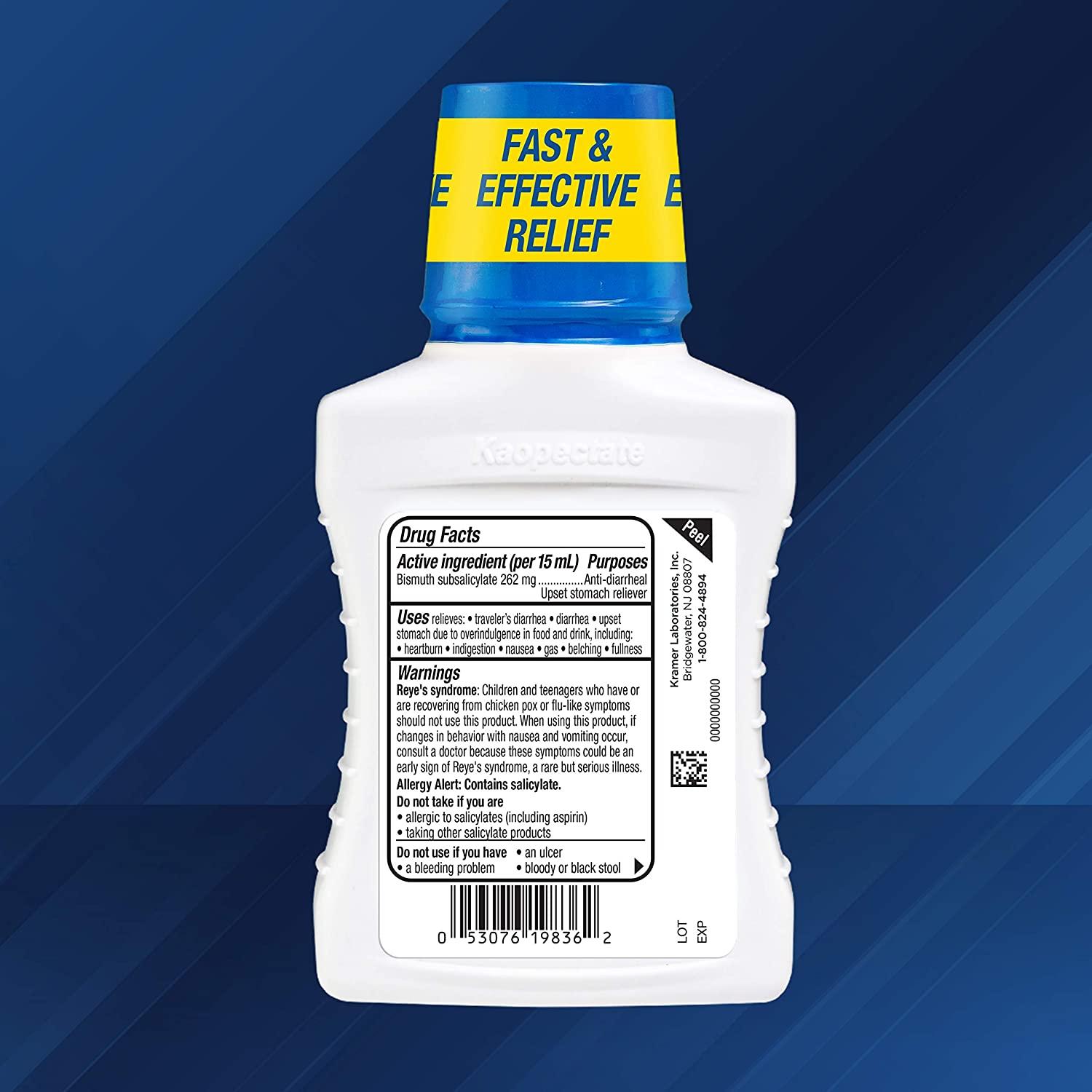 Kaopectate Multi-Symptom Relief Vanilla 8 Fl Oz - For Diarrhea & Upset ...