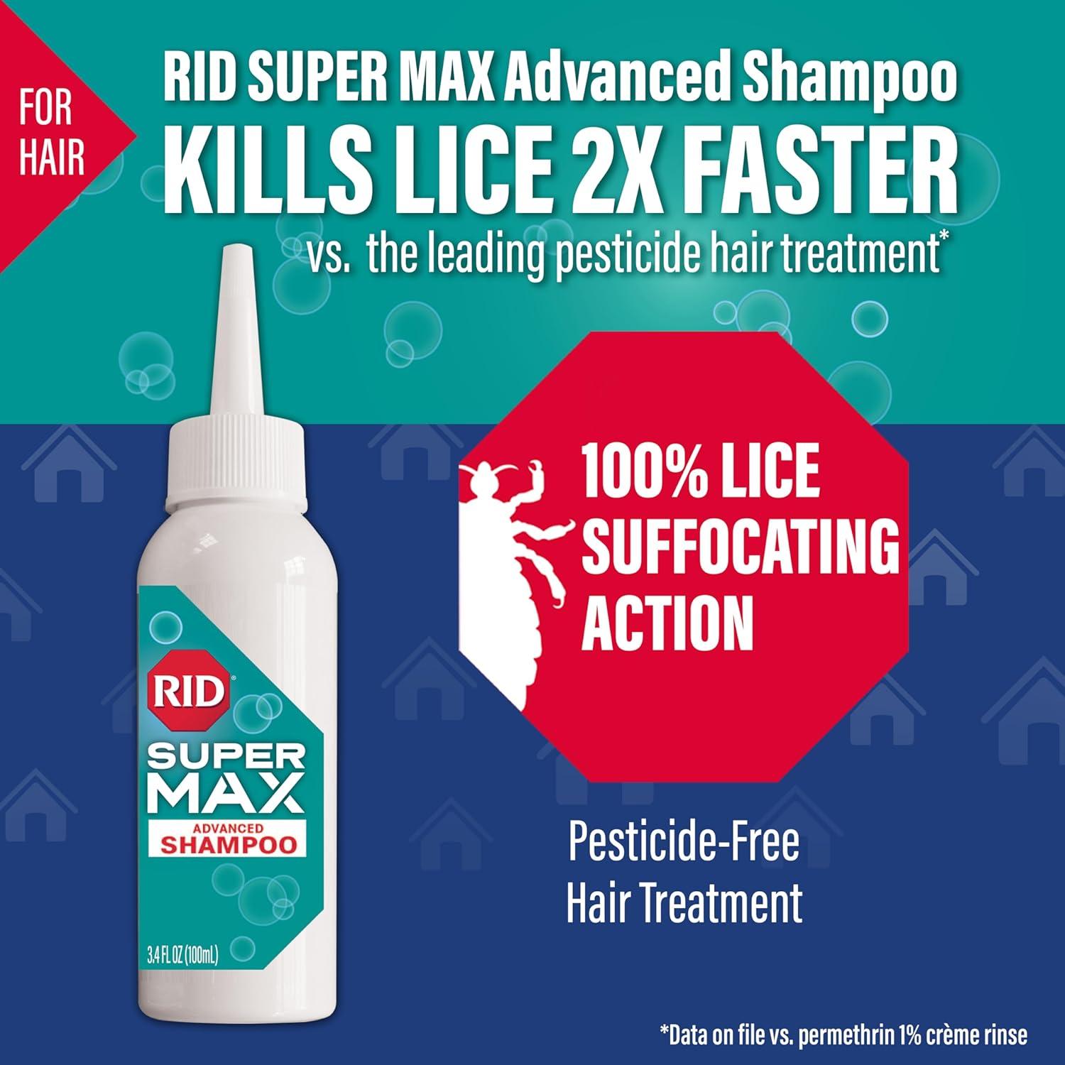 RID Super MAX 5-in-1 Lice Treatment Kit - Kills Super Lice & Eggs ...