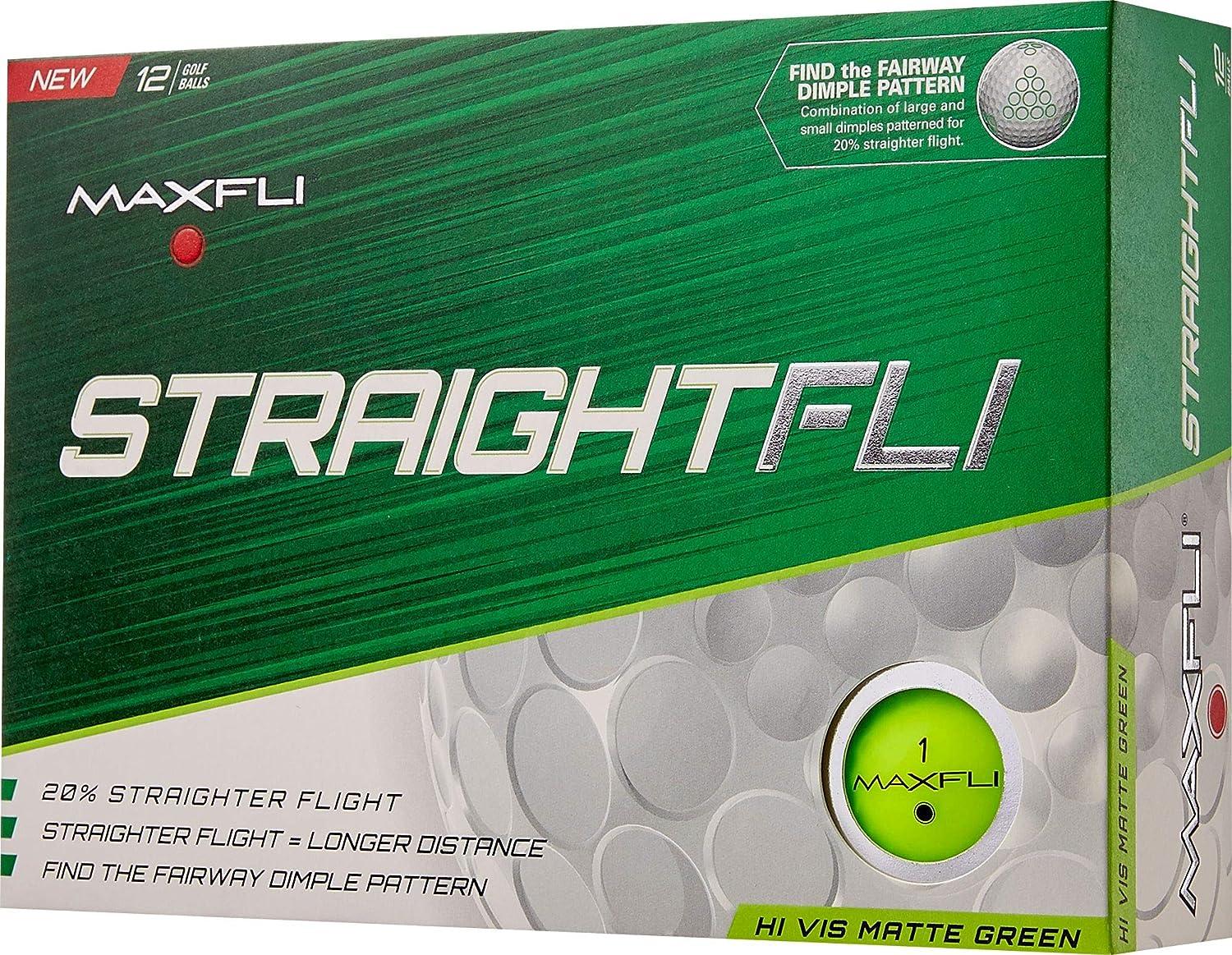 Maxfli StraightFli Matte Golf Balls Green - 12 Pack | Enhanced Accuracy ...