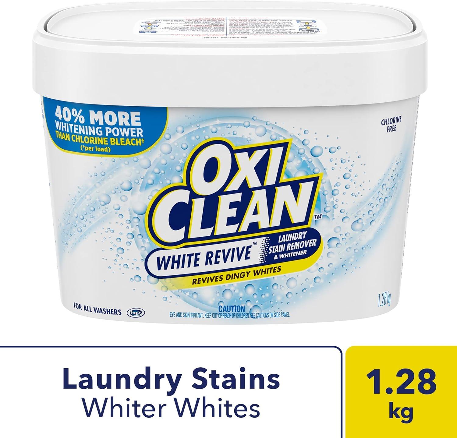 OxiClean White Revive Enzyme Laundry Stain Remover Powder Effective on ...