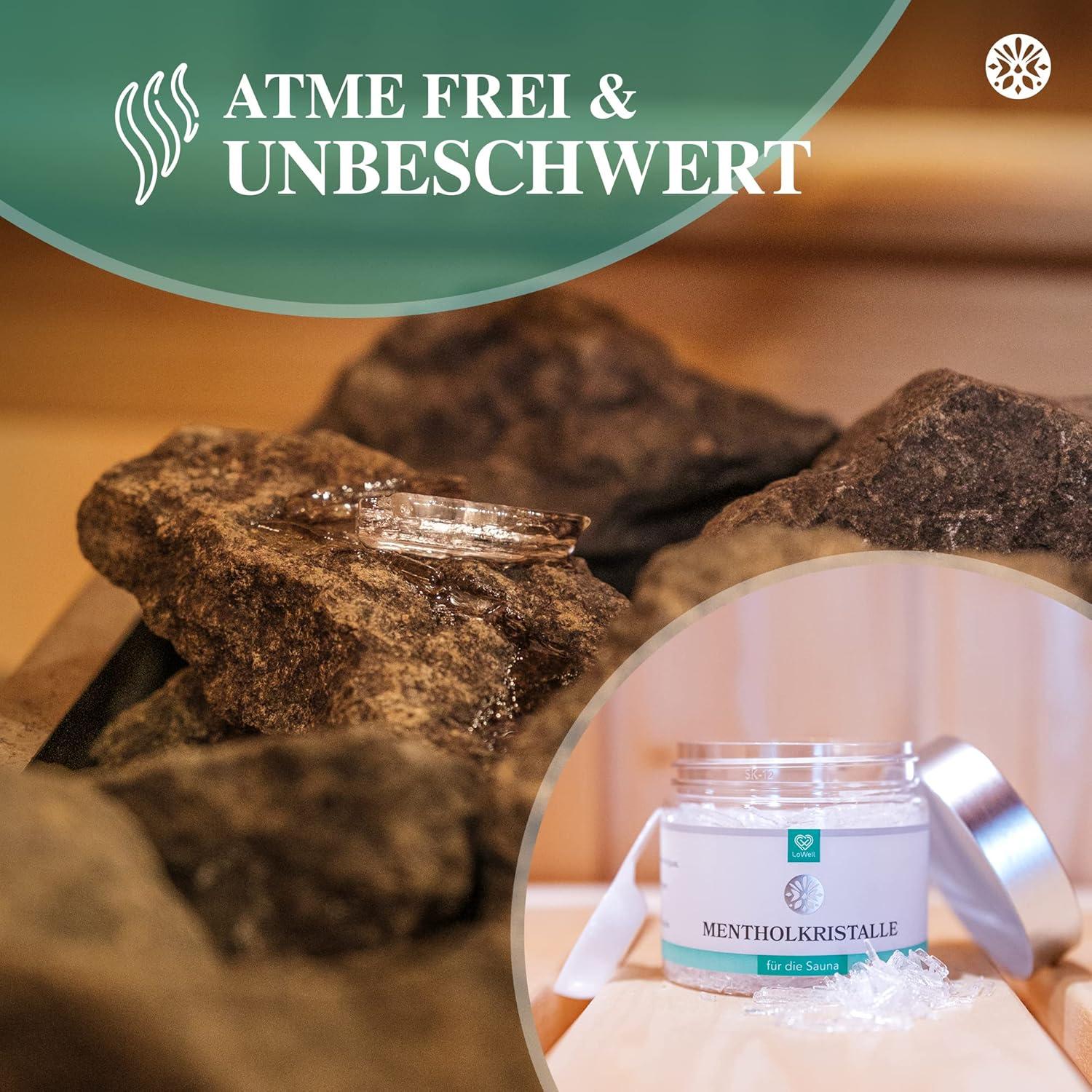 LOWELL 200g Menthol Crystals - 100% Pure Mint Sauna Infusion | Reusable ...